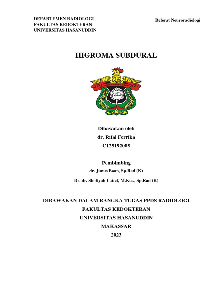 Subdural Higroma | PDF