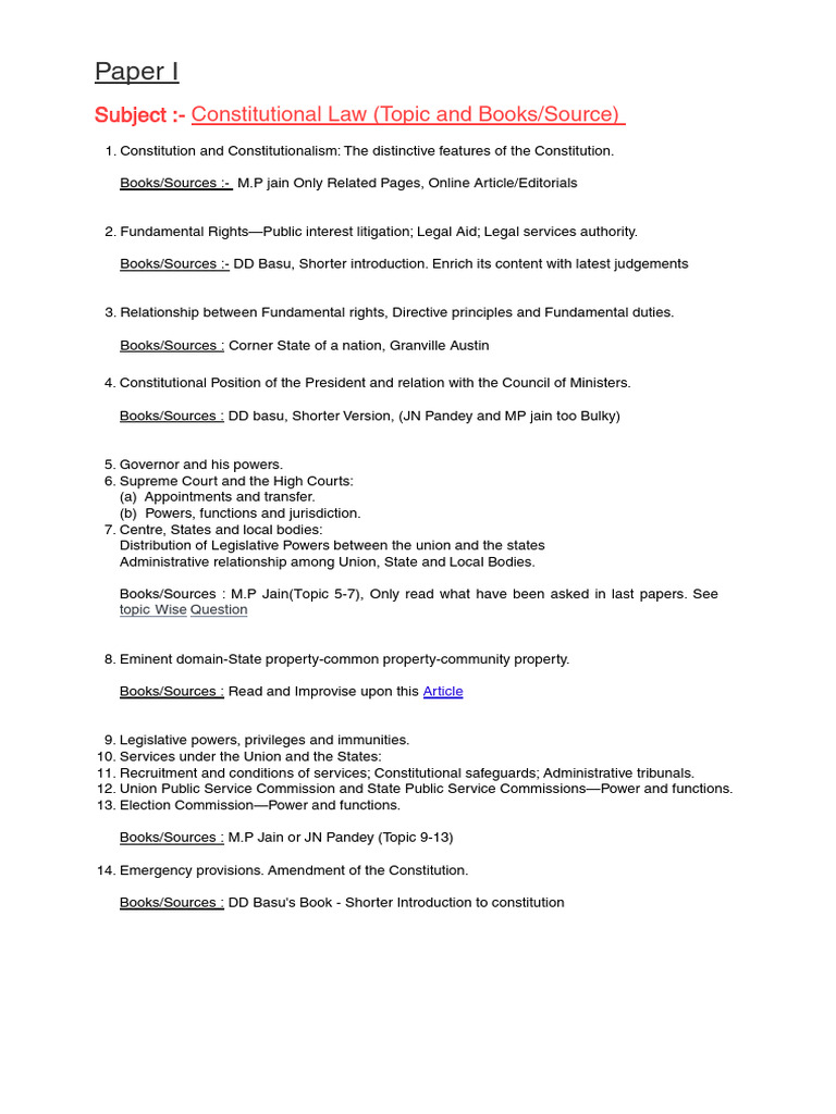 Law Optional Upsc Book List For Recommended For UPSC | PDF | Tort ...