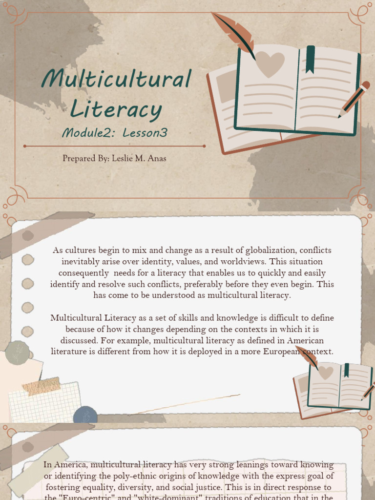 Multicultural Literacy. Module 2 Lesson 3 | PDF | Multiculturalism ...