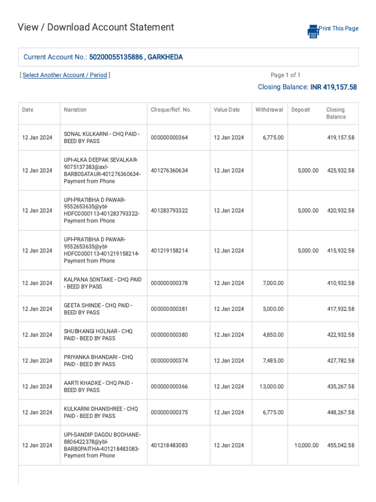 Welcome To HDFC Bank NetBanking | PDF