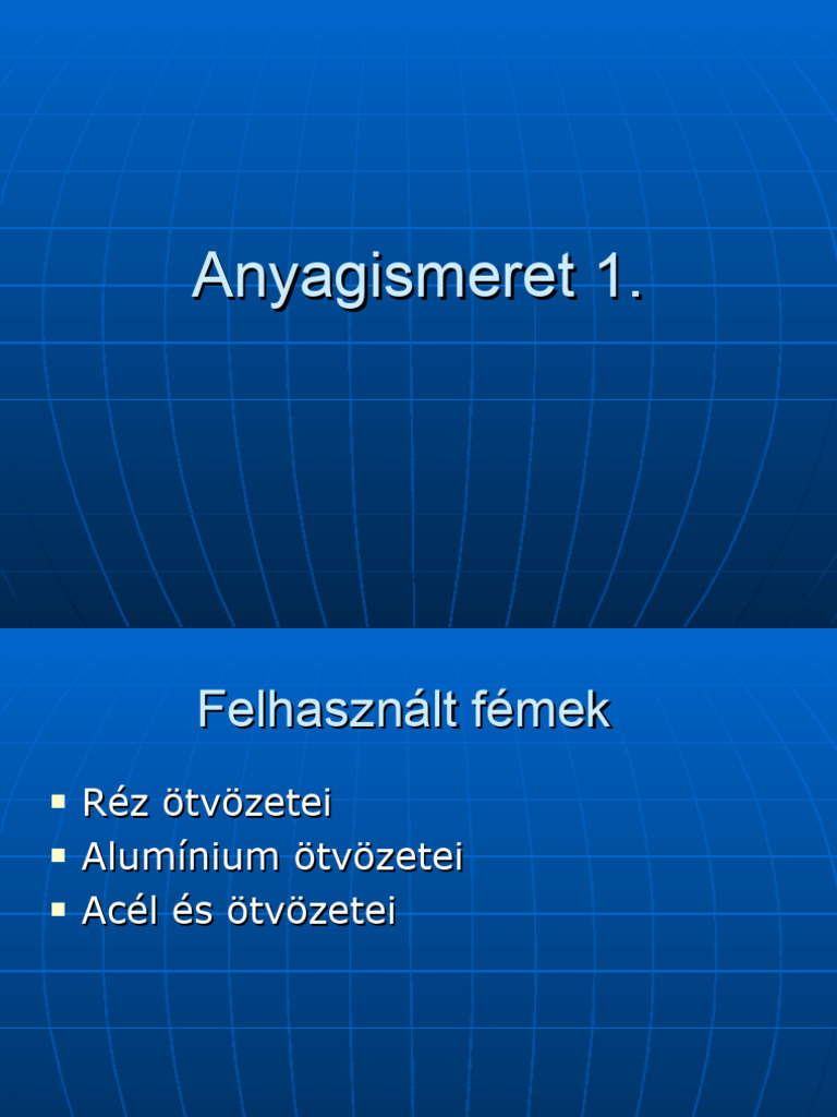 Anyagismeret | PDF