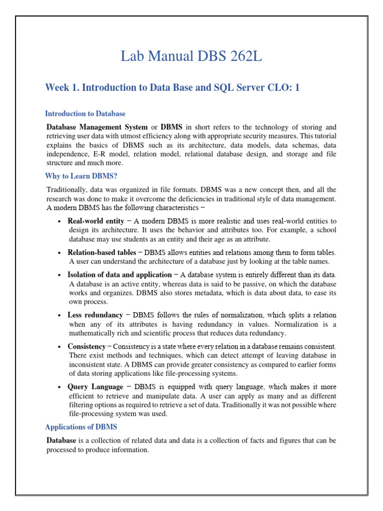Lab 01 | PDF | Databases | Relational Database