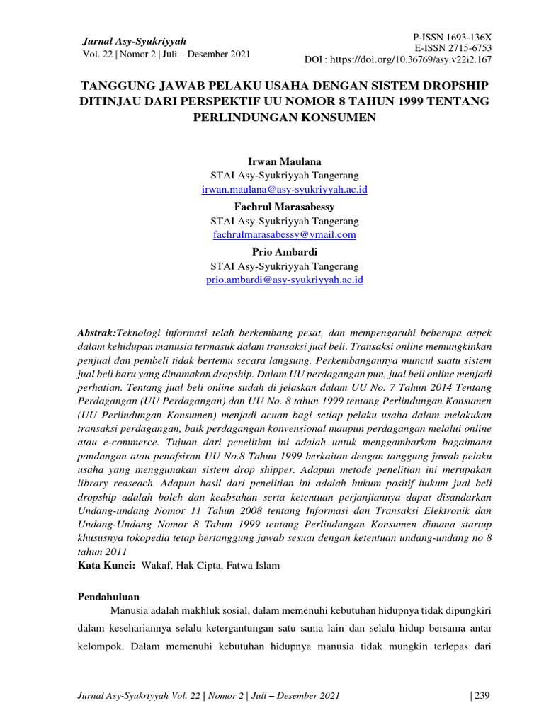Tanggung Jawab Pelaku Usaha Dengan Siste | PDF | Pengelolaan Keuangan & Uang | Ilmu Sosial