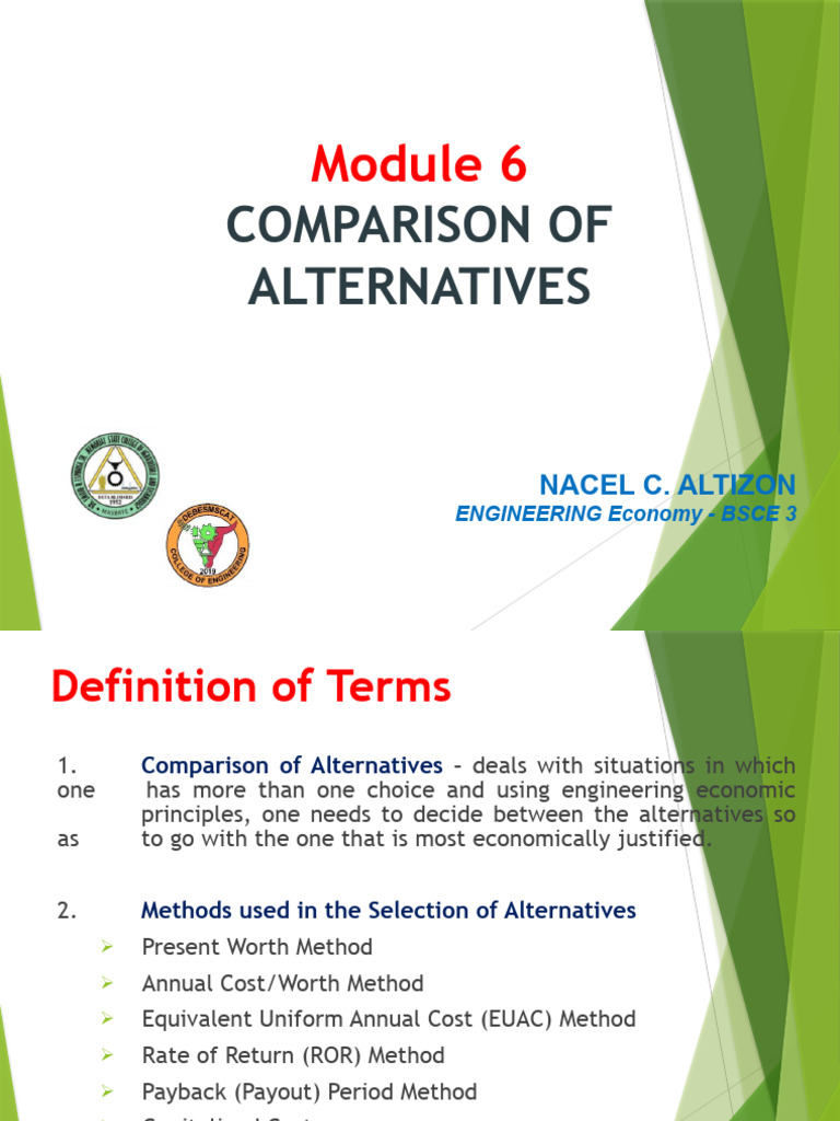 Engineering Economy Module 6 | PDF | Depreciation | Interest
