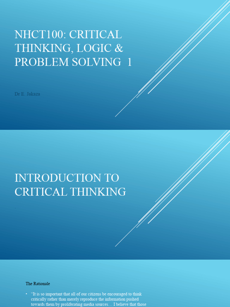 Critical Thinking Strategies for Students | PDF | Argument | Critical Thinking