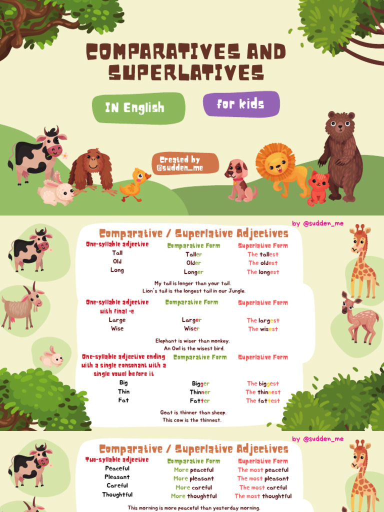 Kids' Guide to Comparatives & Superlatives | PDF