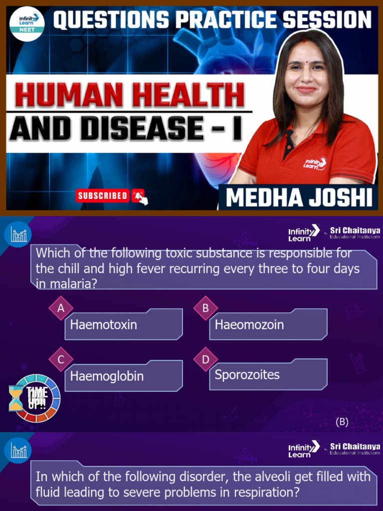 Session PDF Questions Practice Session Human Health and Disease ...