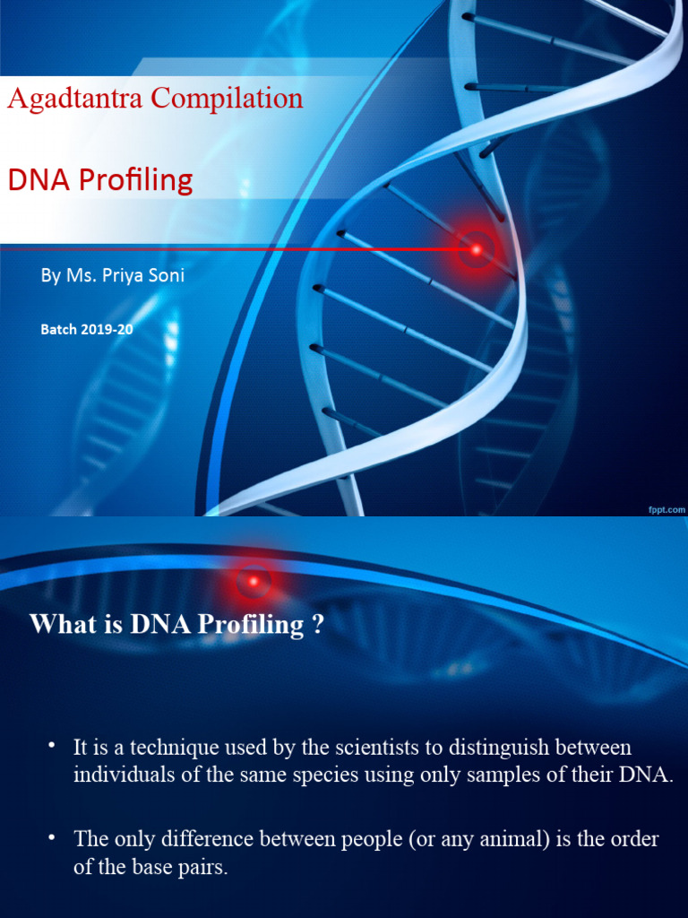 DNA Profiling by Ms. Priya Soni | PDF | Microsatellite | Dna