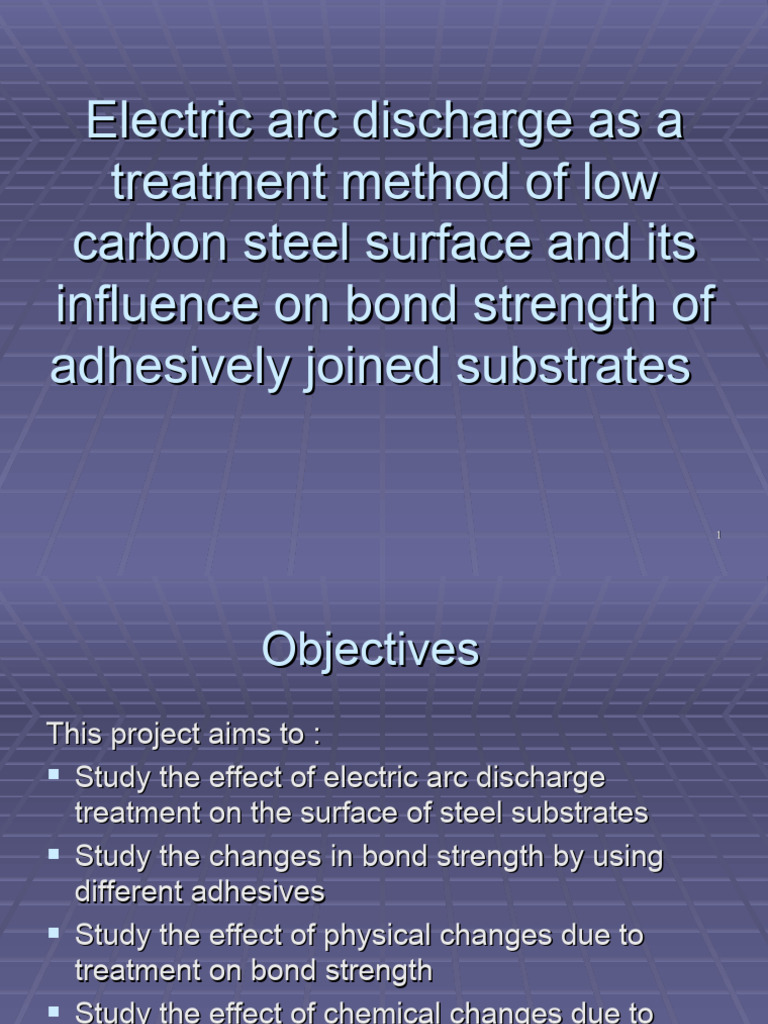 Influence of Electric Arc Discharge Parameters On Bond - 1 | PDF | Adhesive | Electric Arc