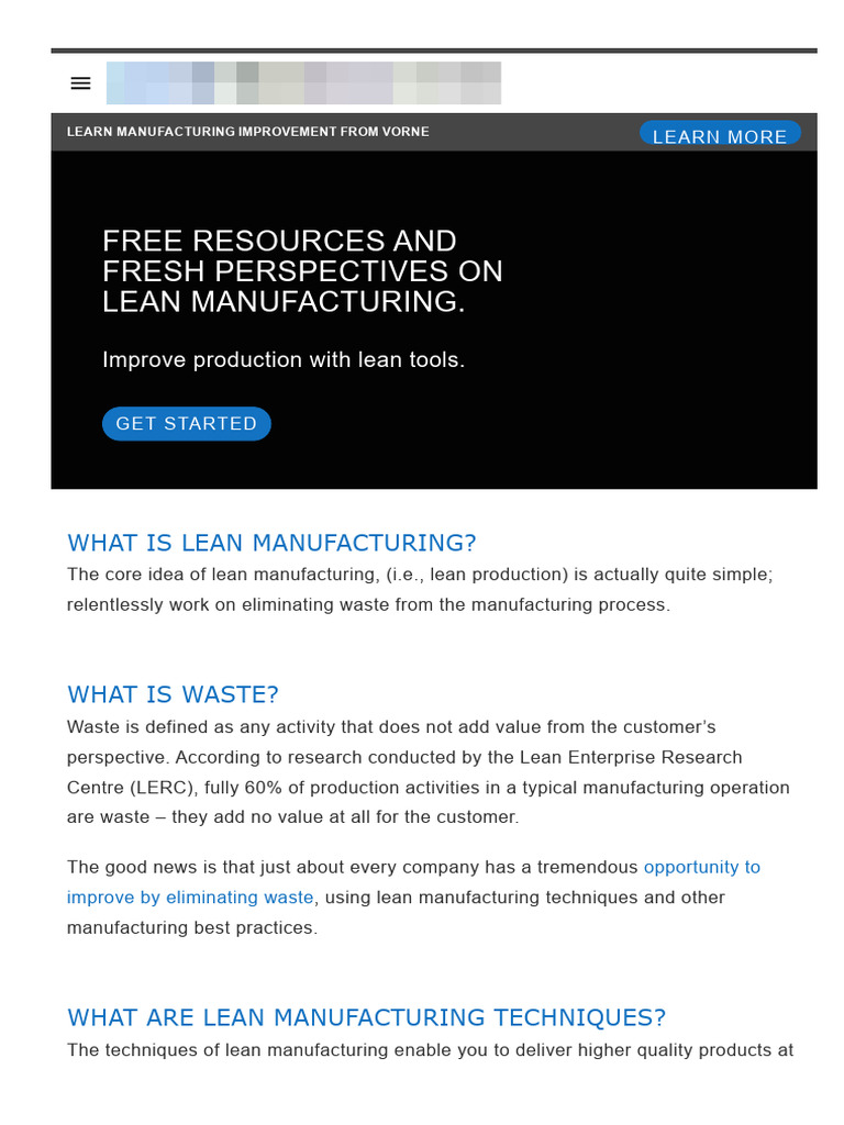 WWW Leanproduction Com | PDF | Lean Manufacturing | Production And Manufacturing