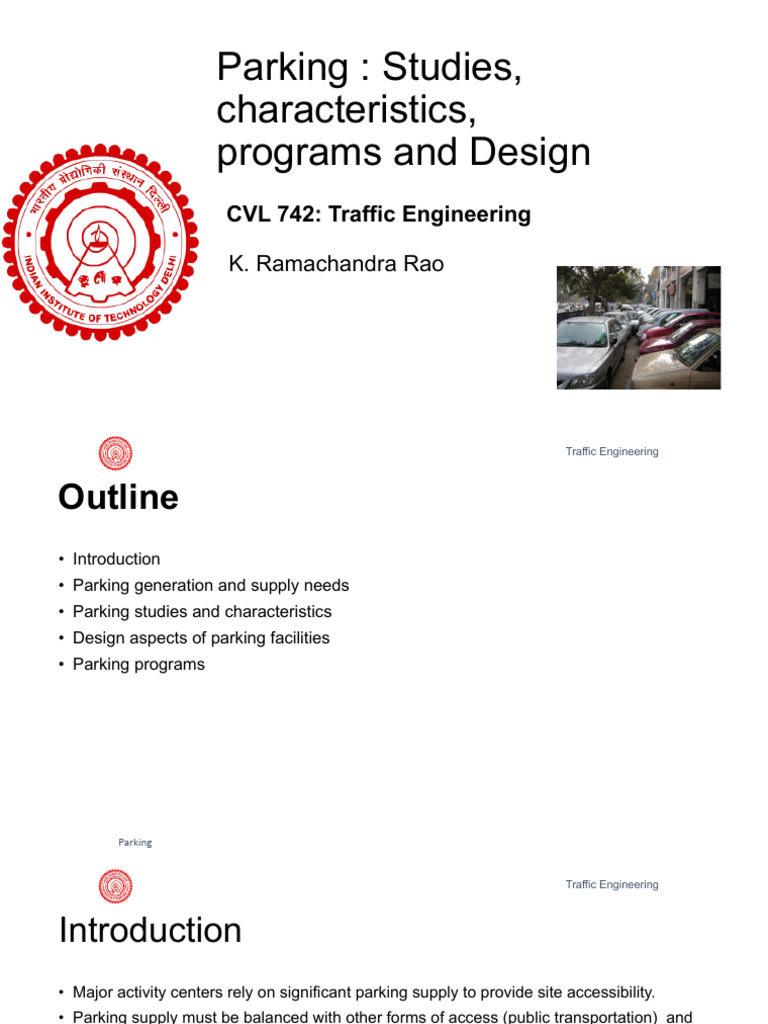 10 - Parking - Studies - Lecture 23 | PDF