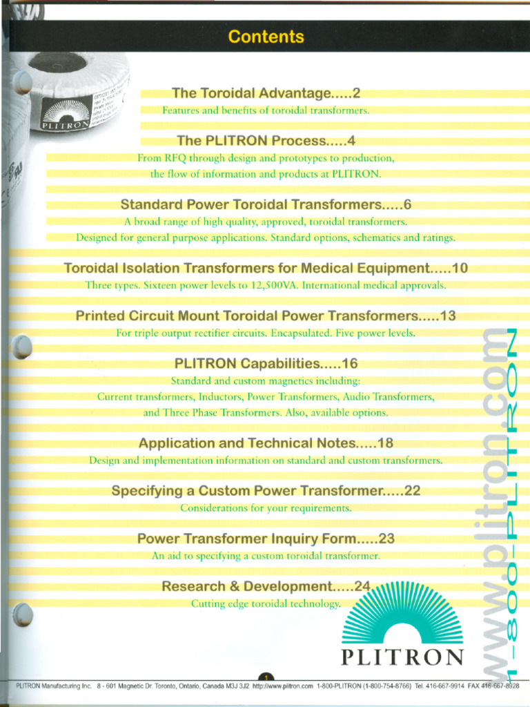 Plitron Catalogue | PDF | Transformer | Fuse (Electrical)