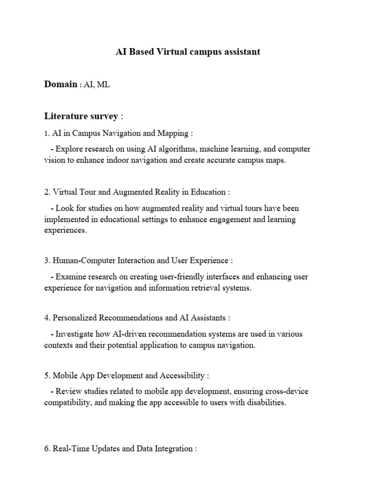 AI Based Virtual Campus Assistant | PDF