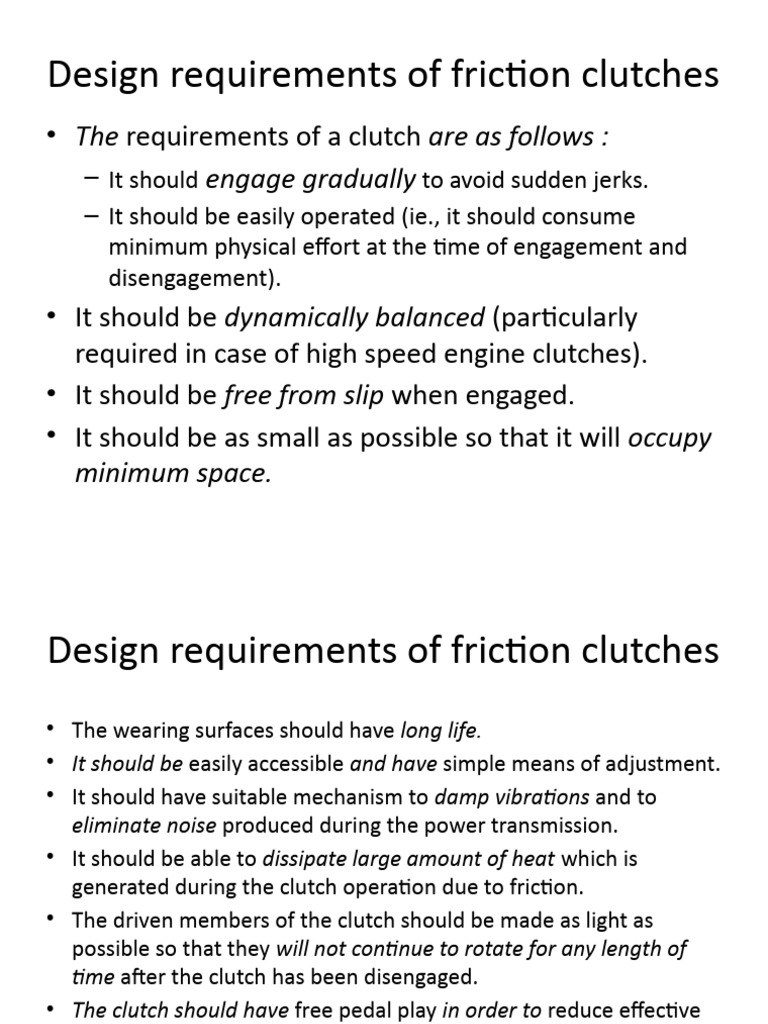 Clutch Design | PDF | Friction | Clutch