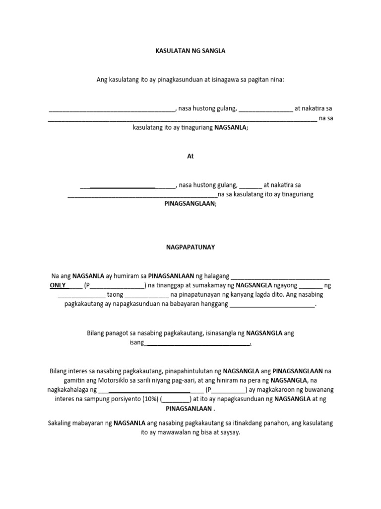 Scribd. Kasulatan NG Sangla | PDF