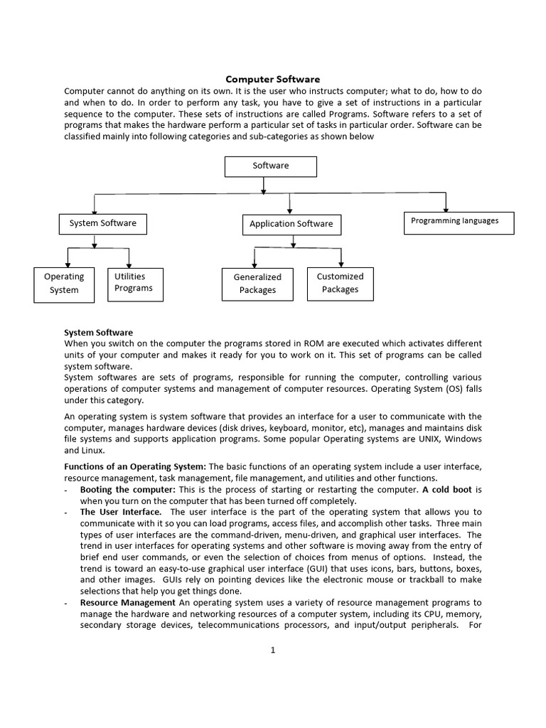 Computer Software | Download Free PDF | Operating System | Computer Data Storage