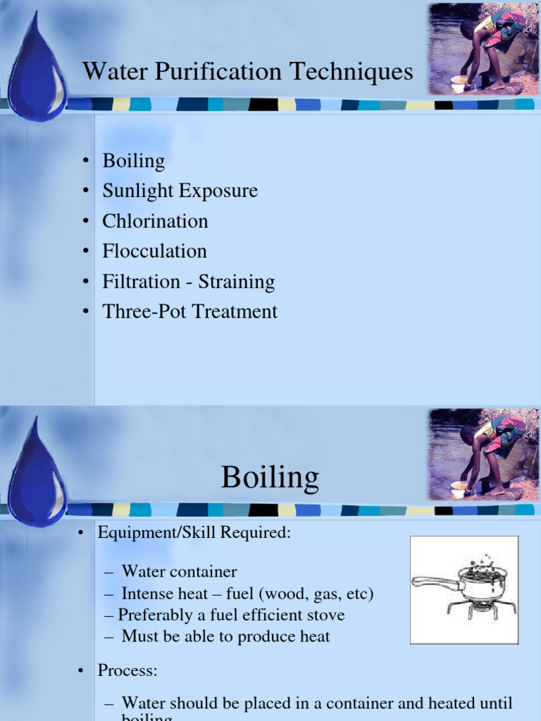 Water Purification Techniques | PDF | Water Purification | Filtration
