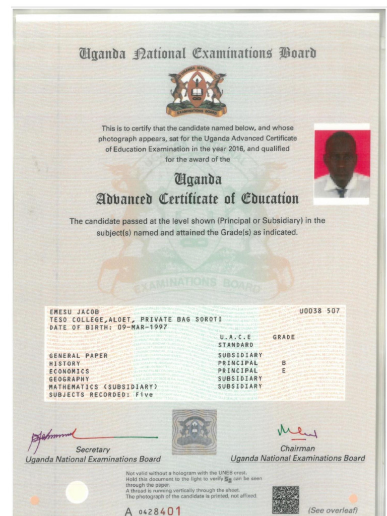 A Level Certificate | PDF