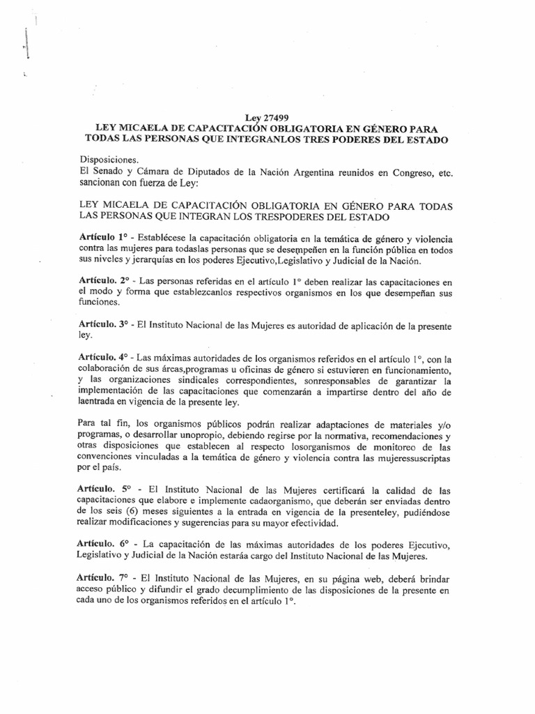 Ley Micaela - 27499 | PDF
