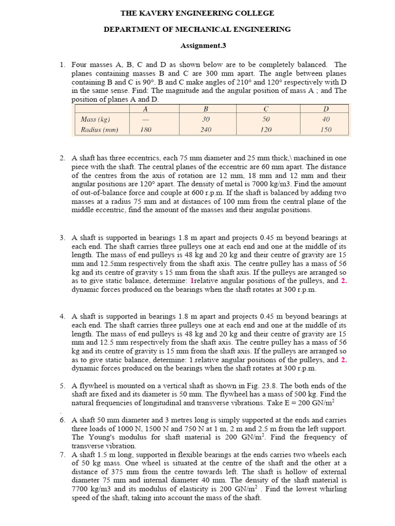 Tom-Assignment 3 | PDF | Rotation Around A Fixed Axis | Angle
