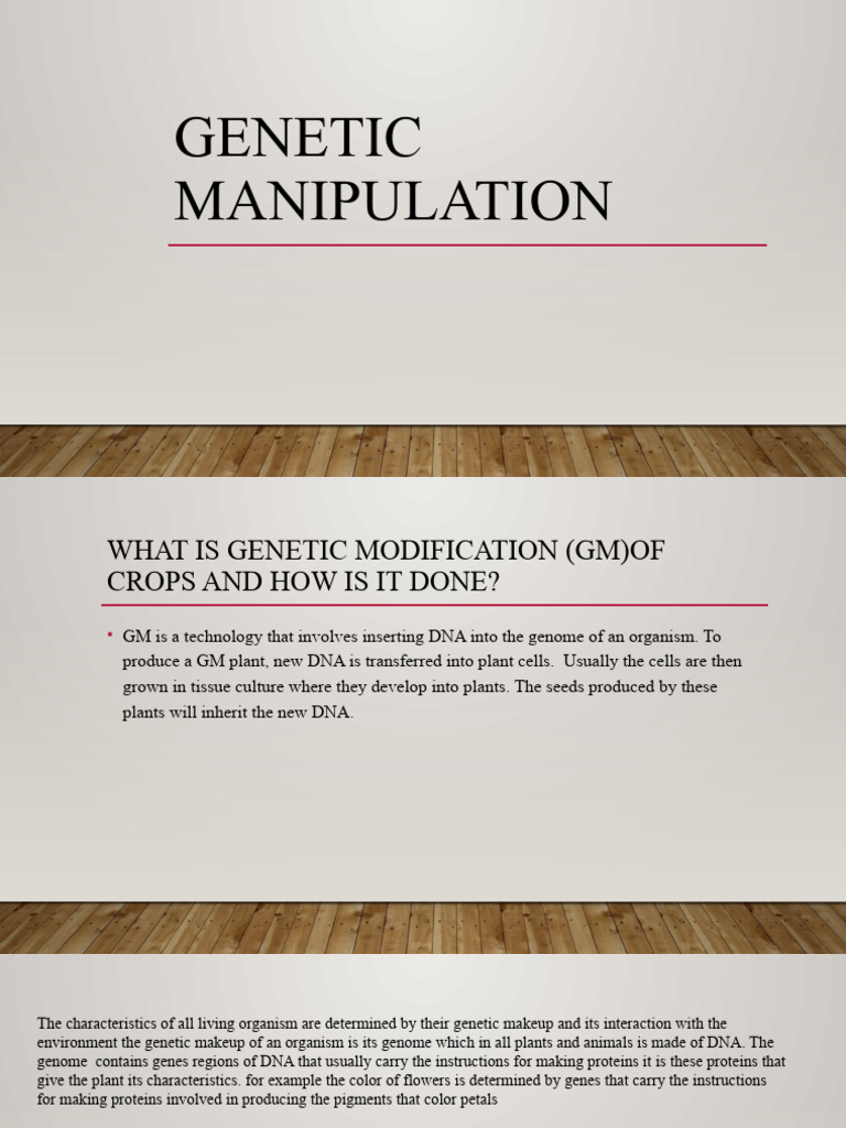 Genetic Manipulation | PDF