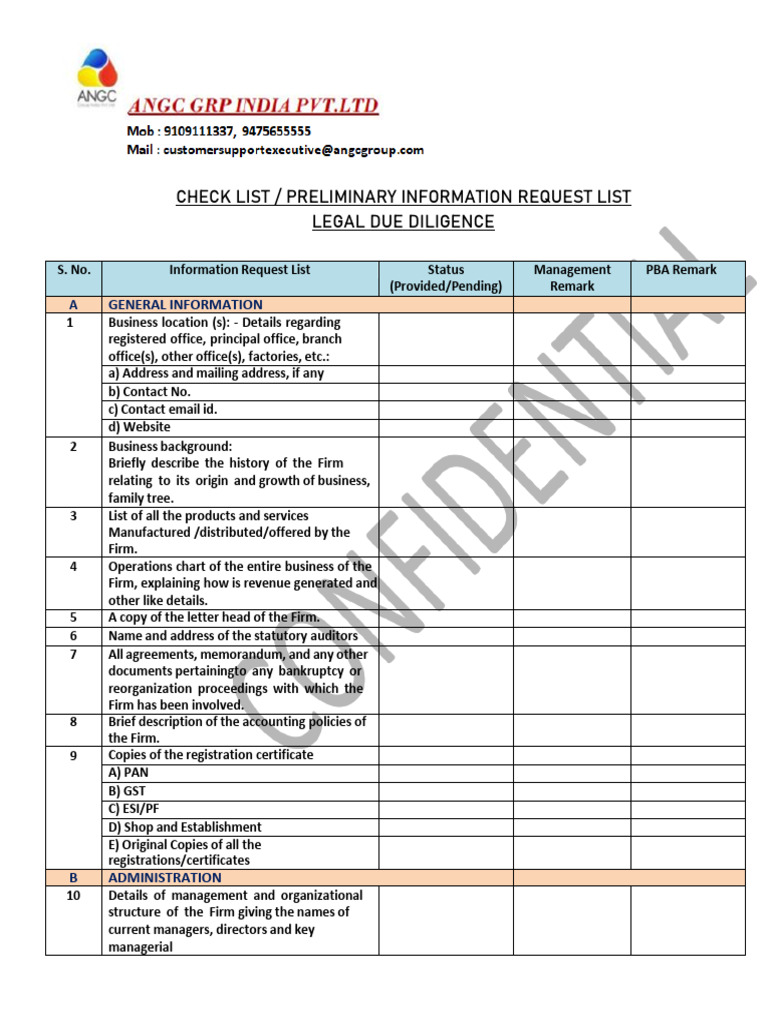 Checklist - LDD | PDF | Loans | Employment
