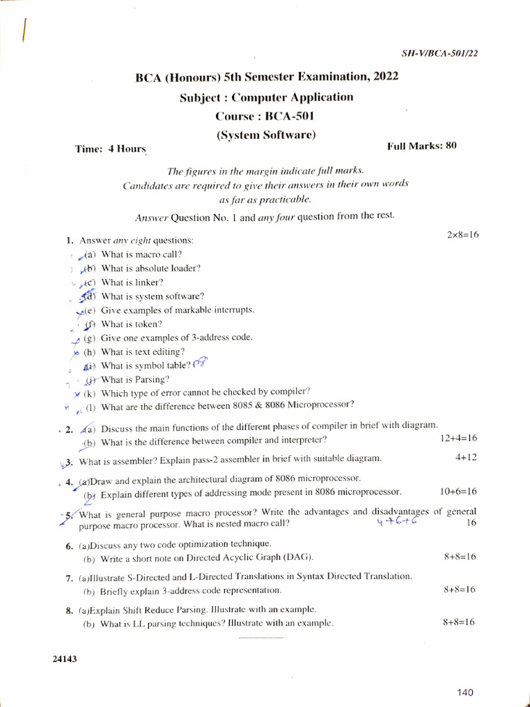 BCA 5th Semester Exam Questions 2022 | PDF | Php | Artificial Intelligence