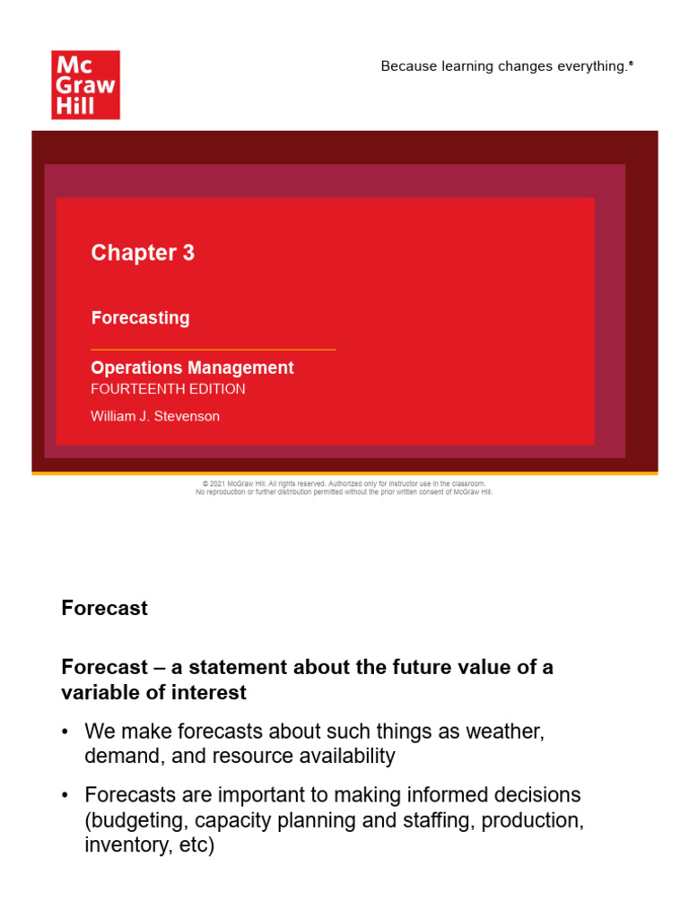 CHAP 3 - Forecasting | PDF | Forecasting | Linear Regression