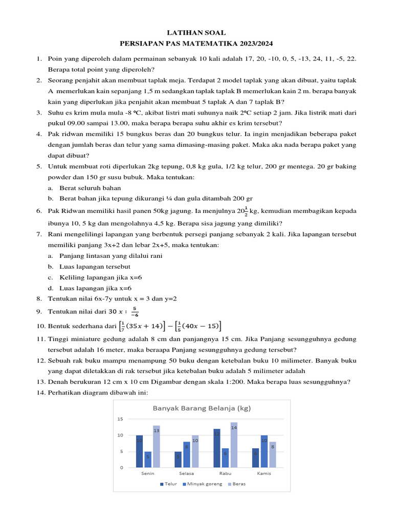 Latihan Soal Pas | PDF