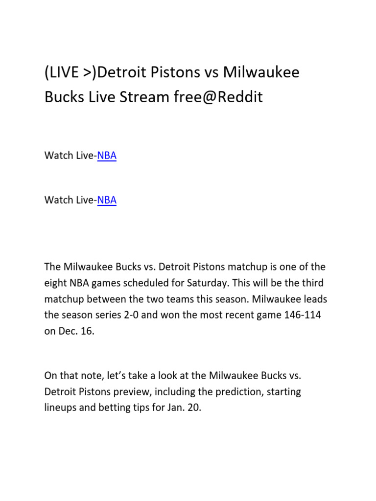 NBA Live Stream Free. | PDF