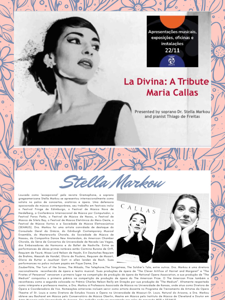 Recital de Ópera: Stella Markou e Thiago de Freitas | PDF | Ópera ...