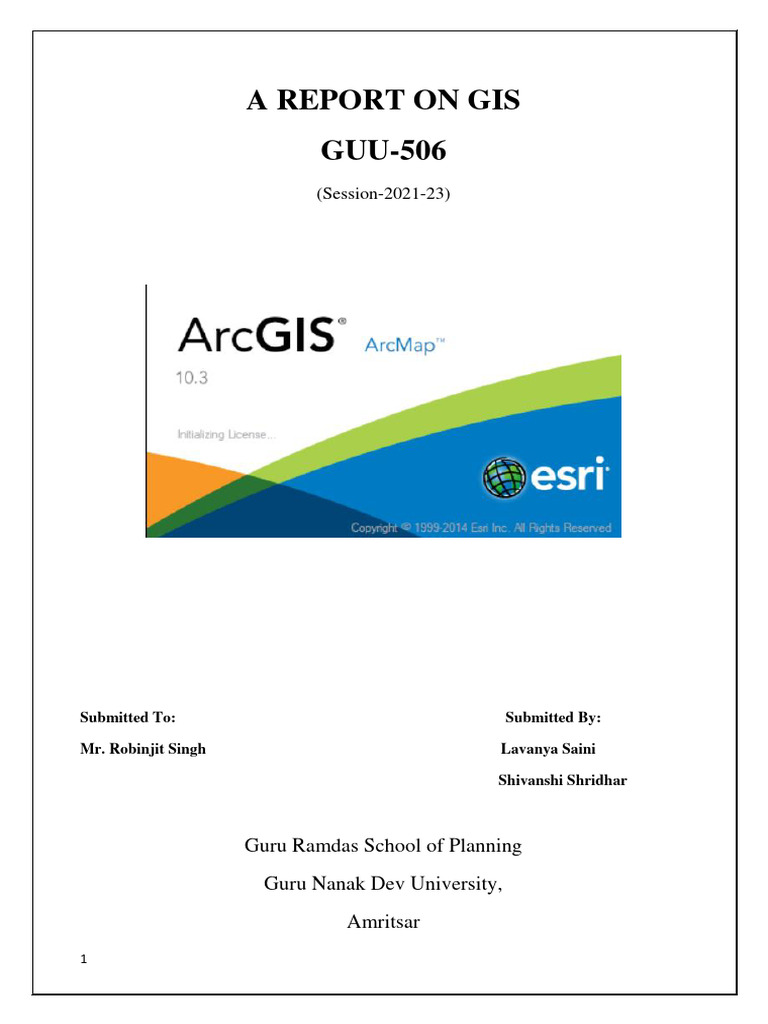 GIS Report-1 | PDF | Geographic Information System | Arc Gis