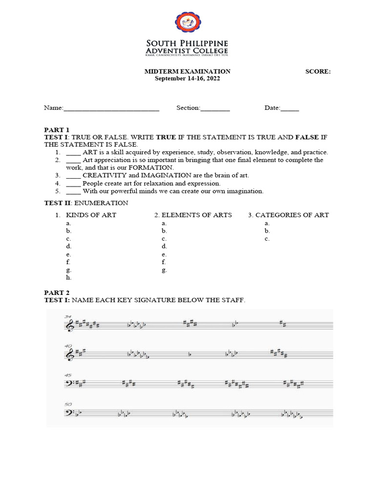 ART APP MIDTERM EXAM For MODULE | PDF