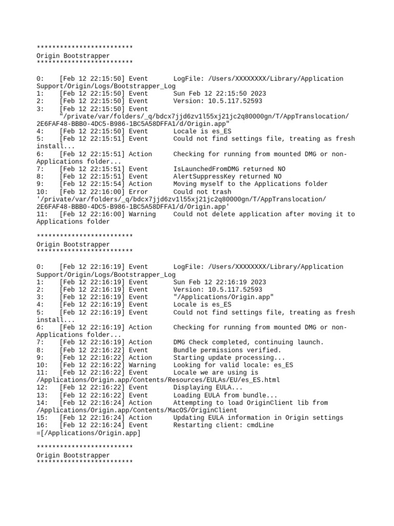 Bootstrapper Log | PDF