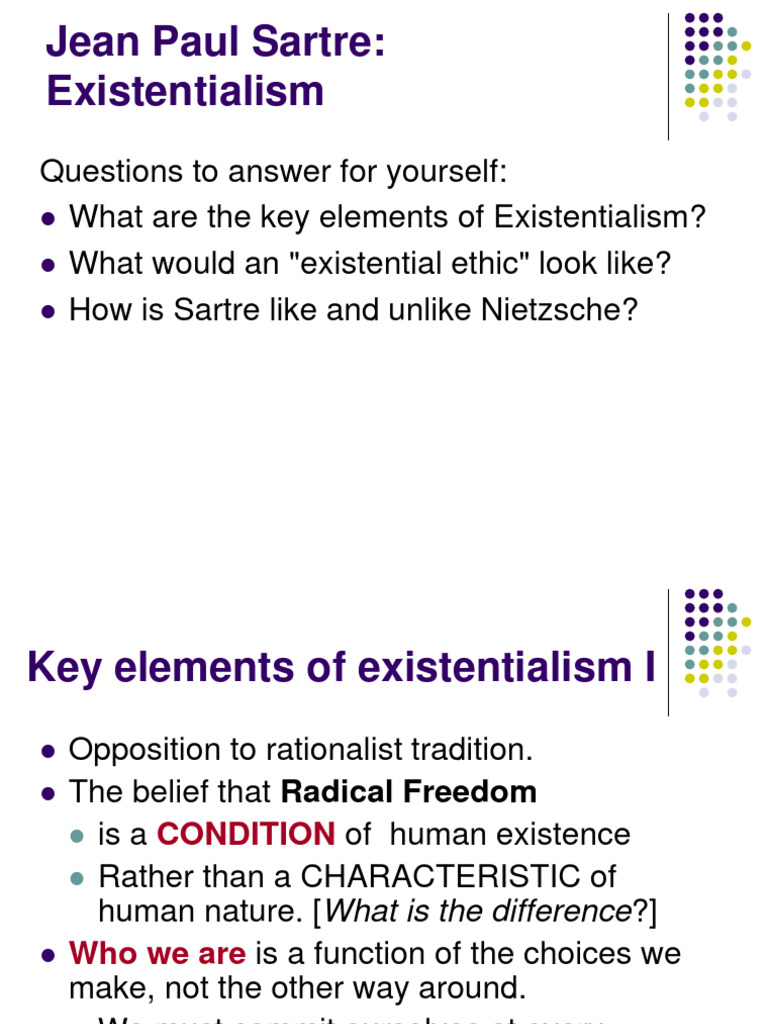 Jean Paul Sartre: Existentialism | PDF | Existentialism | Philosophical Theories
