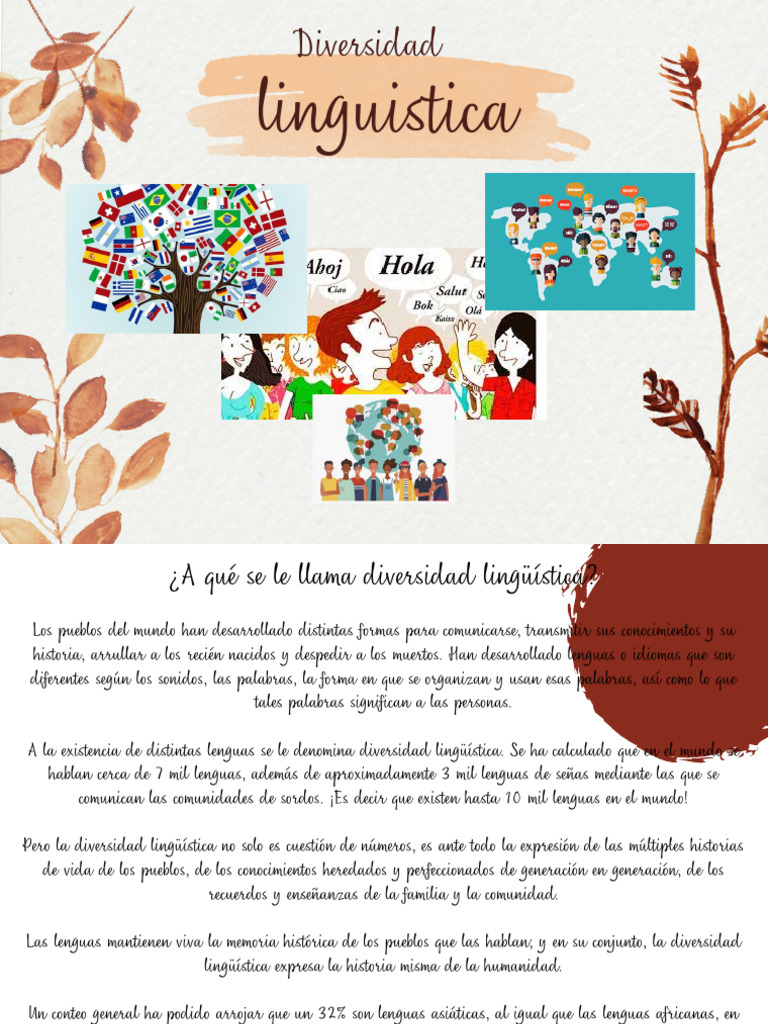 Linguistica: Diversidad | PDF | Comunicación humana | Lingüística