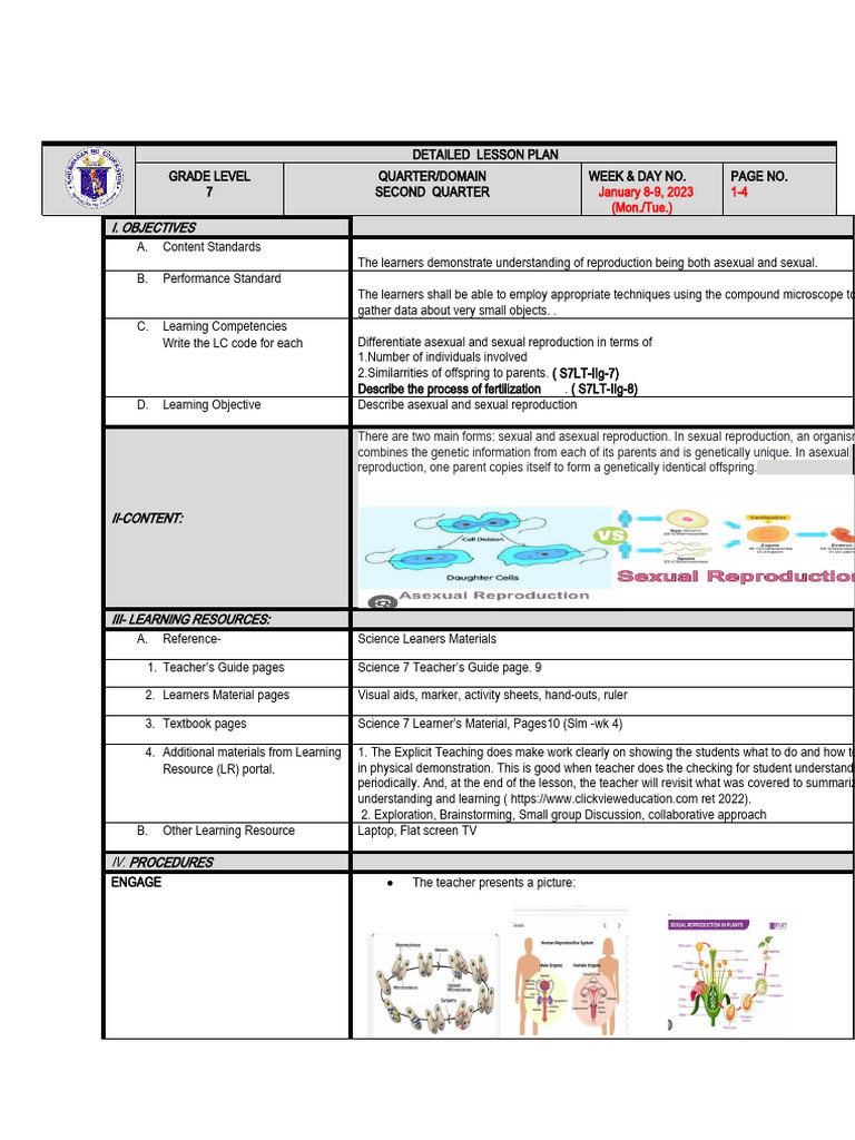 Asexualsexual Reproduction | PDF | Reproduction | Biological Processes