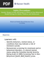 SAFE-T Protocol With C-SSRS - Unit Interventions | PDF | Suicide | Self ...