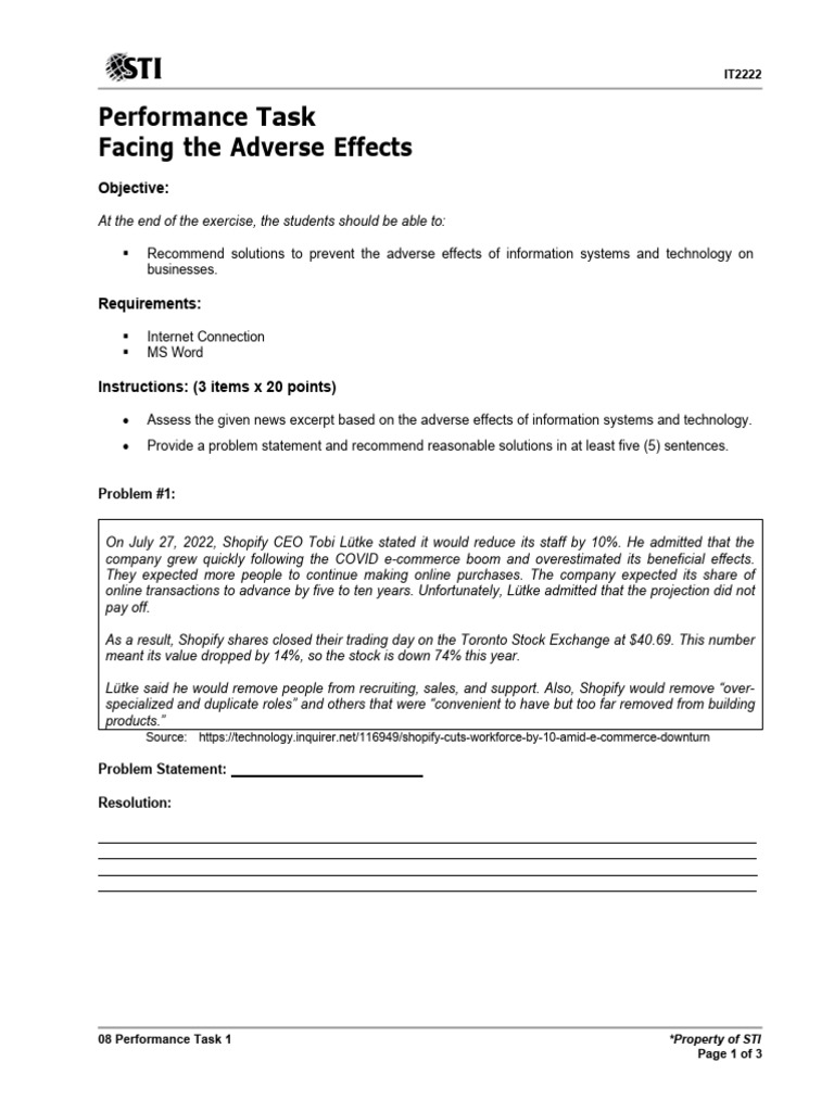 08 Performance Task 1 | PDF | Ransomware | E Commerce