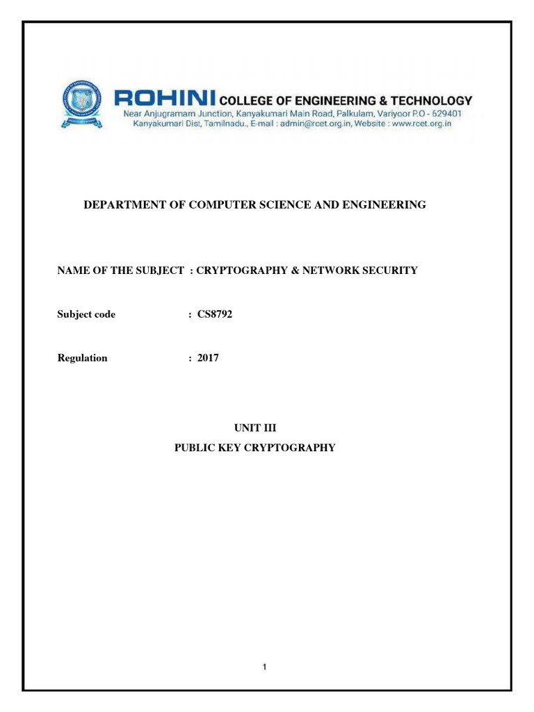 Unit Ii Asymmetric Ciphers | PDF | Public Key Cryptography | Cryptography