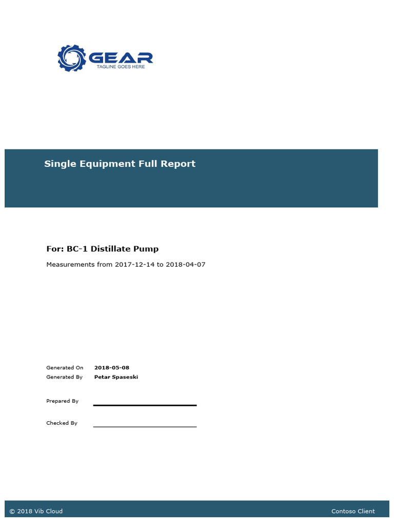 BC-1 Distillate Pump Vibration Report | PDF