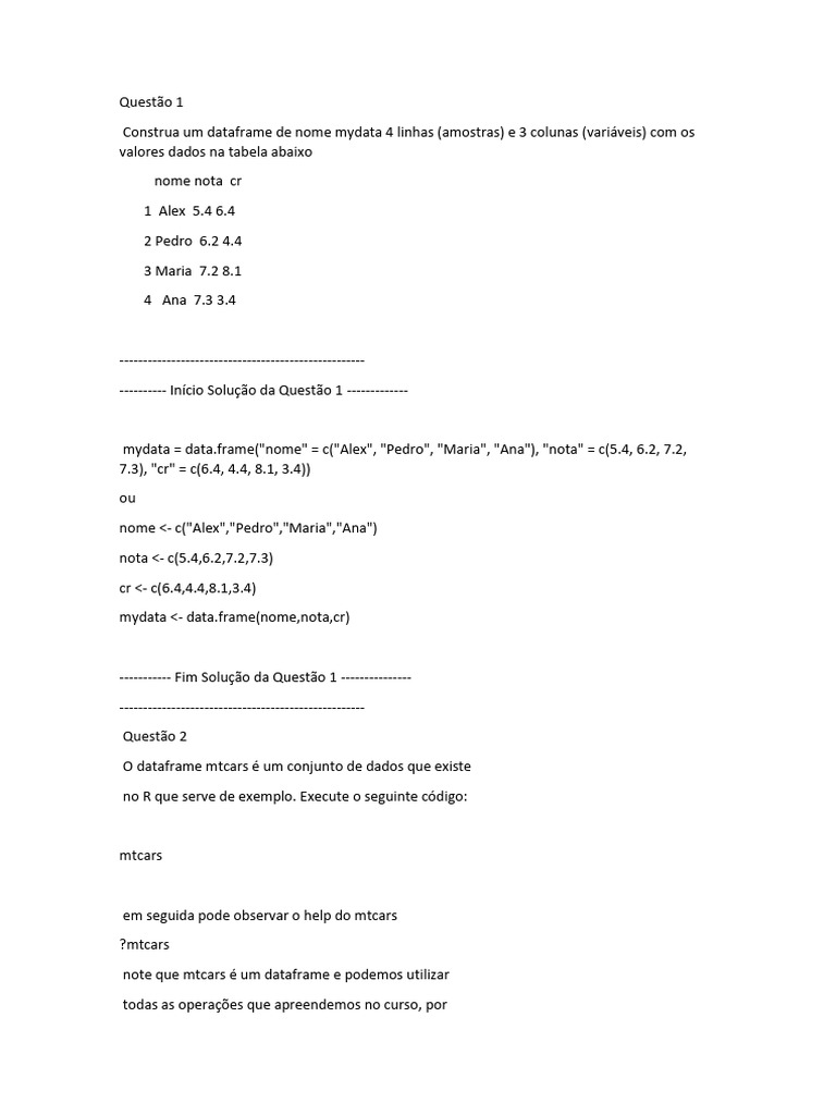 Tarefa 3 - Dataframes | PDF