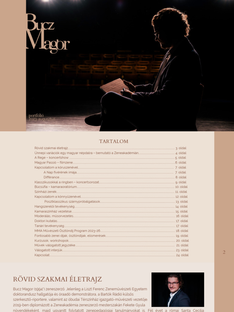 MMA - 2023 - Bucz Magor Portfolio | PDF