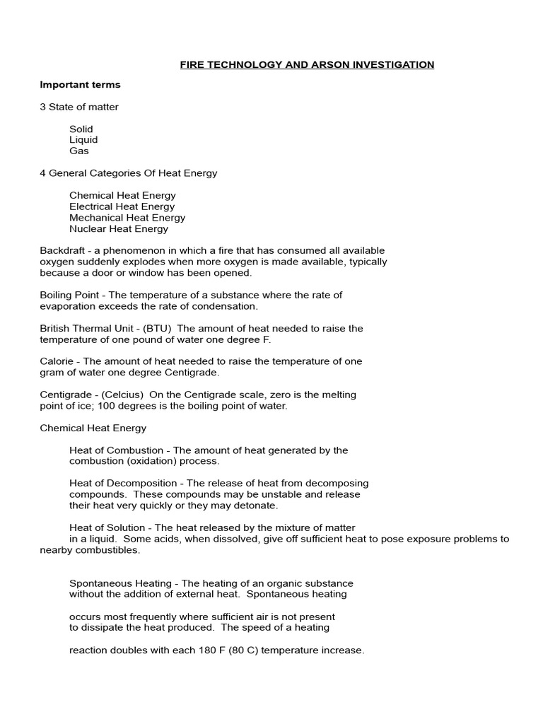 CDI 6 Fire Protection and Arson Investigation | PDF | Combustion | Fires