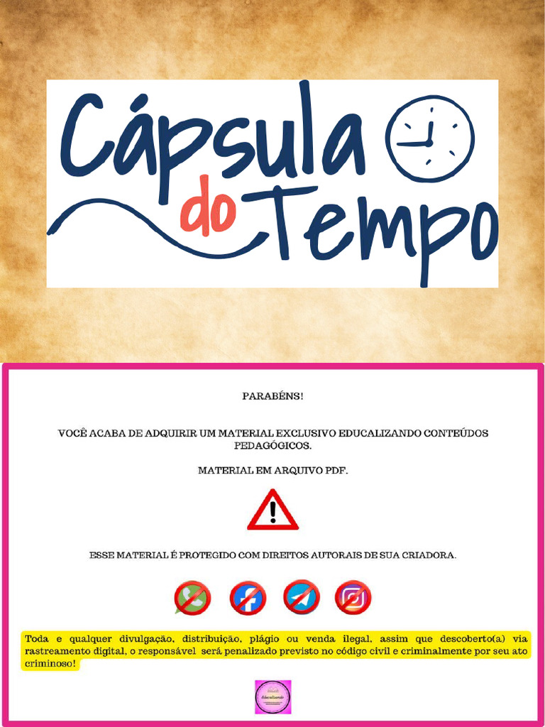 Dinâmica - Cápsula Do Tempo | PDF | Tempo | Questionário