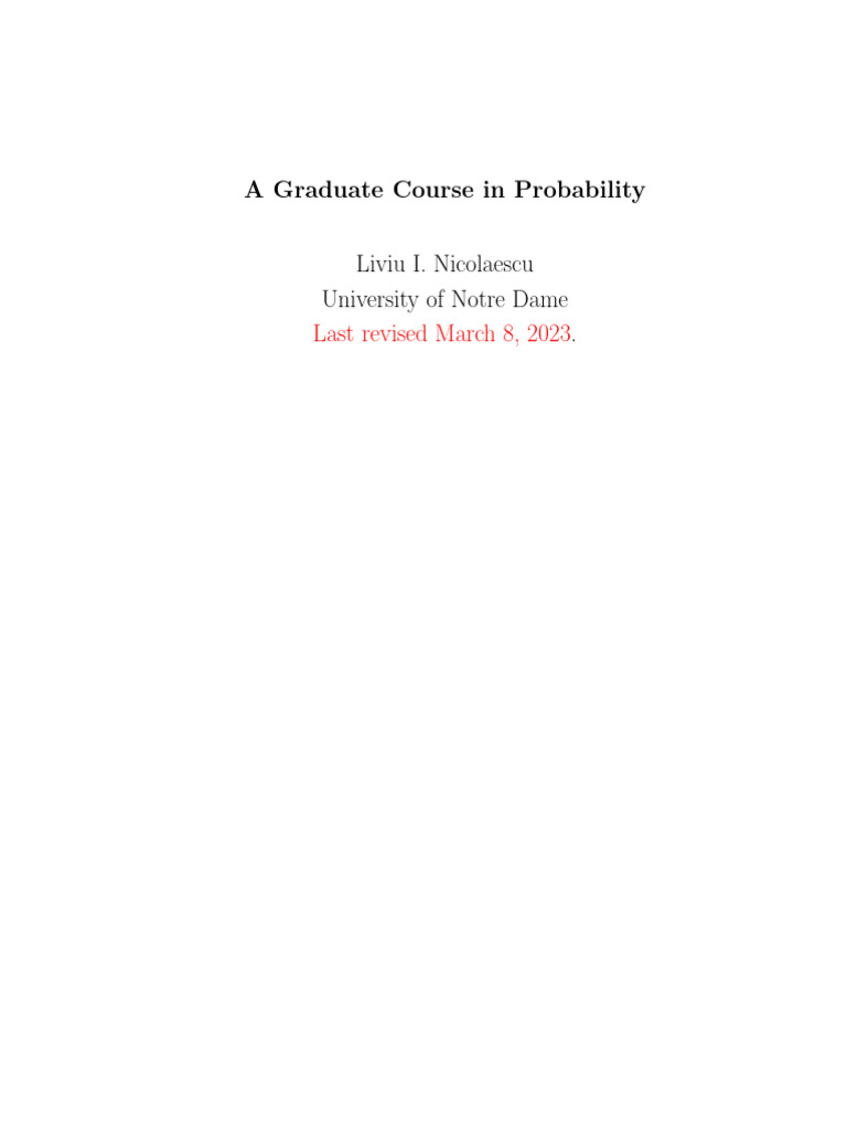 Probability | PDF | Markov Chain | Stochastic Process