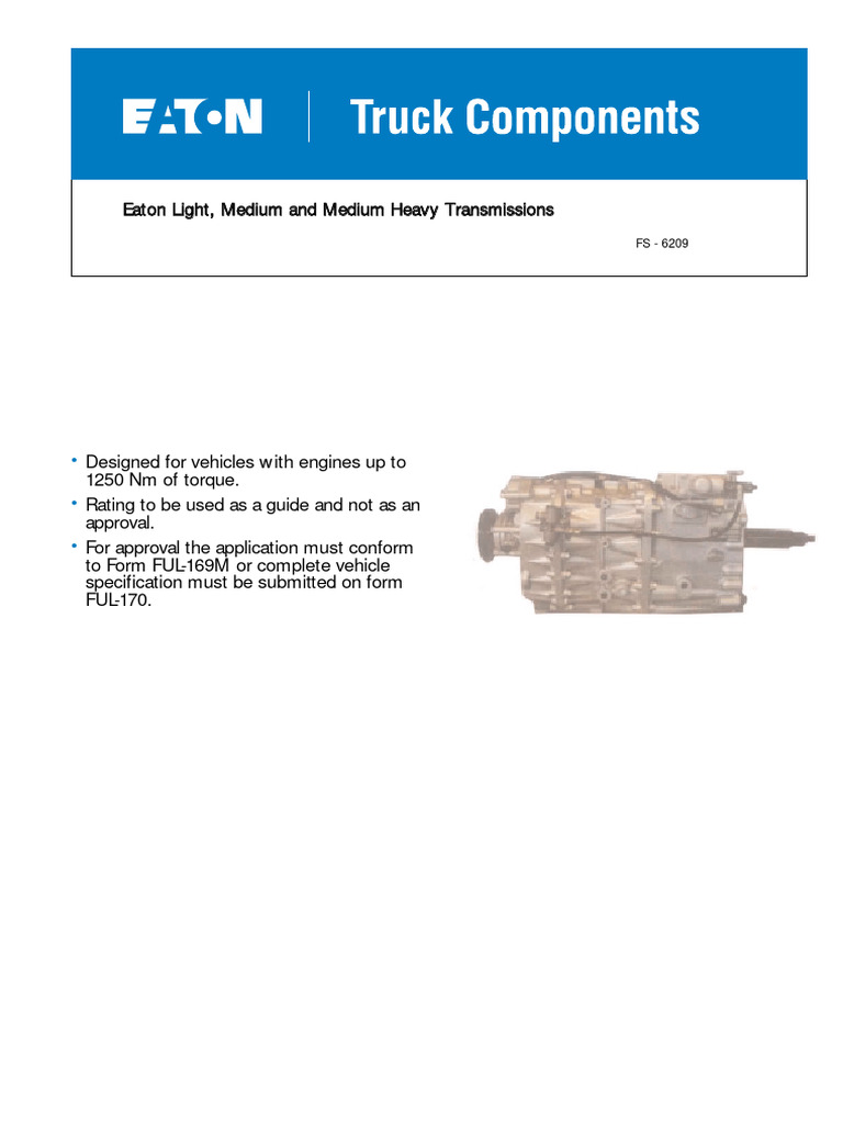 Eaton FS 6209 - 2 | PDF | Vehicles | Motor Vehicle