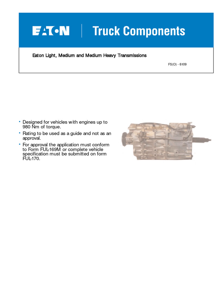 Eaton Fs 6109 | PDF | Machines | Wheeled Vehicles