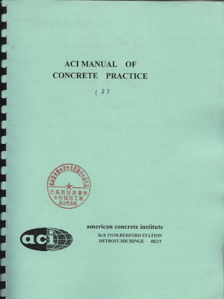 ACI3 Manual Concrete Practice | PDF