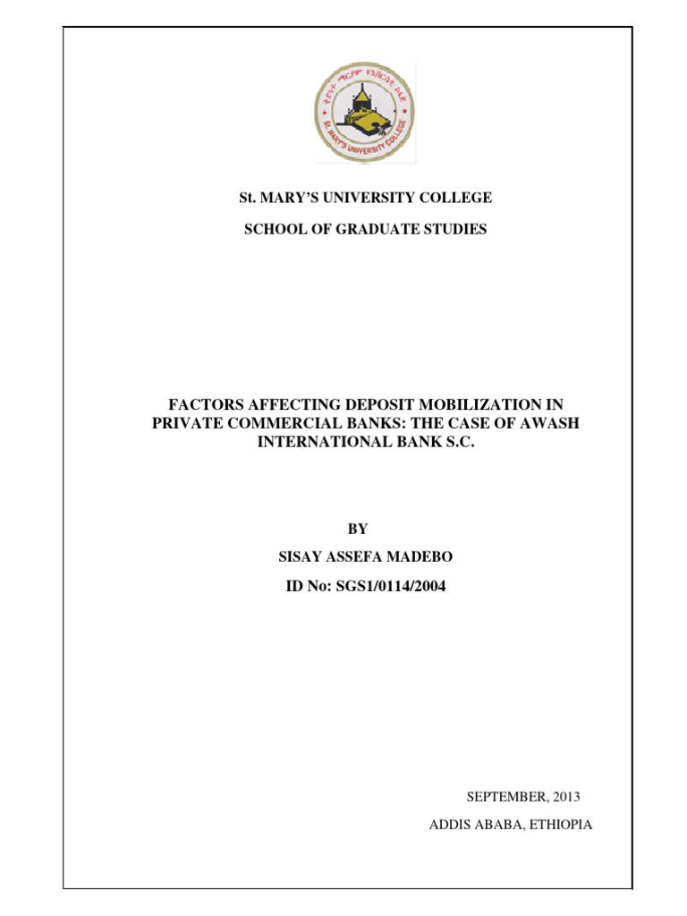 Factors Influencing Deposit Mobilization | PDF | Banks | Market Liquidity